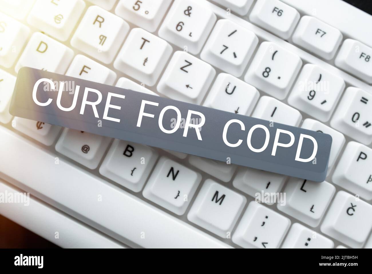 Conceptual display Cure For Copd. Word Written on Medical treatment over Chronic Obstructive ...