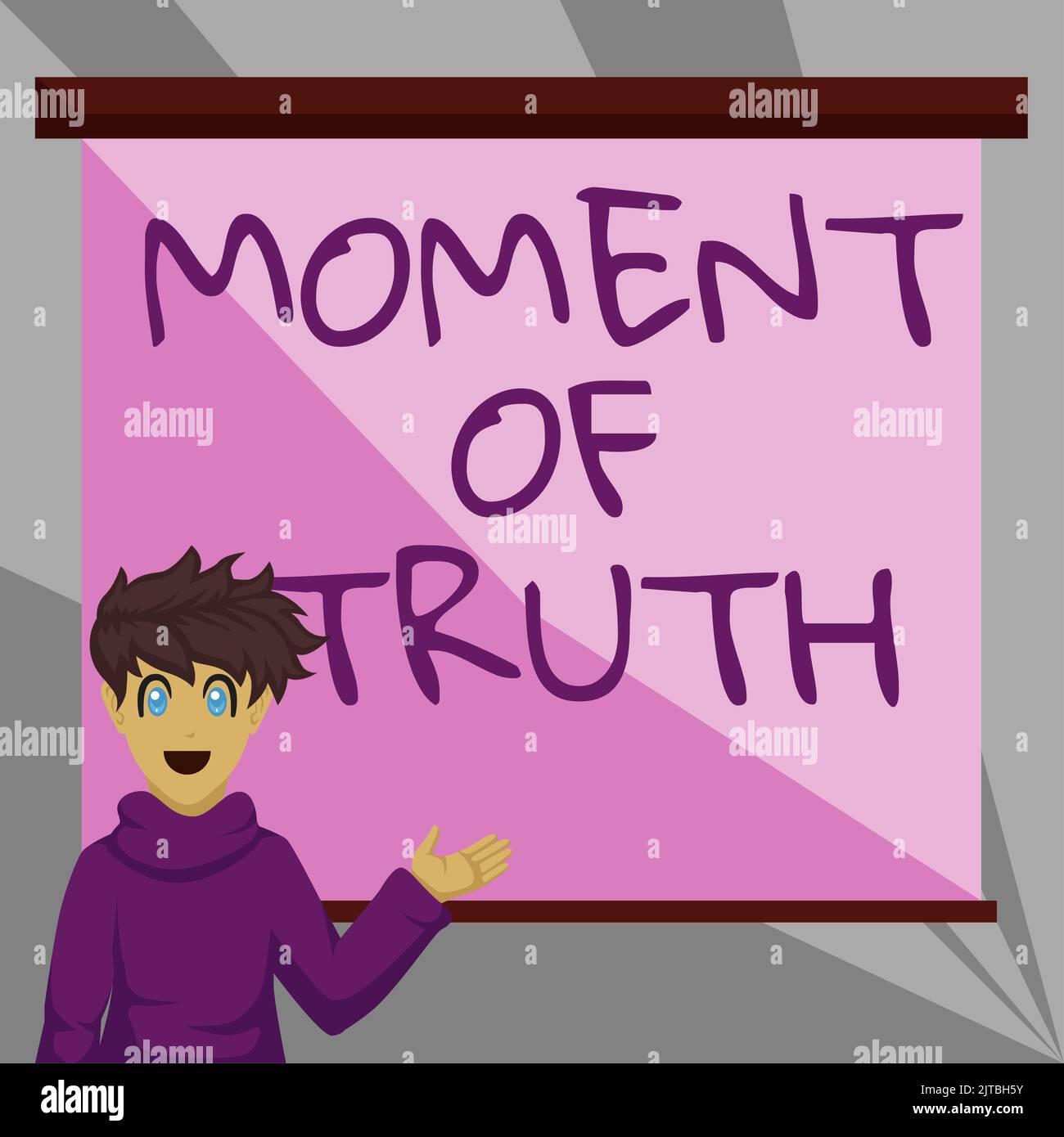 Conceptual display Moment Of Truth. Business showcase Time to make a ...