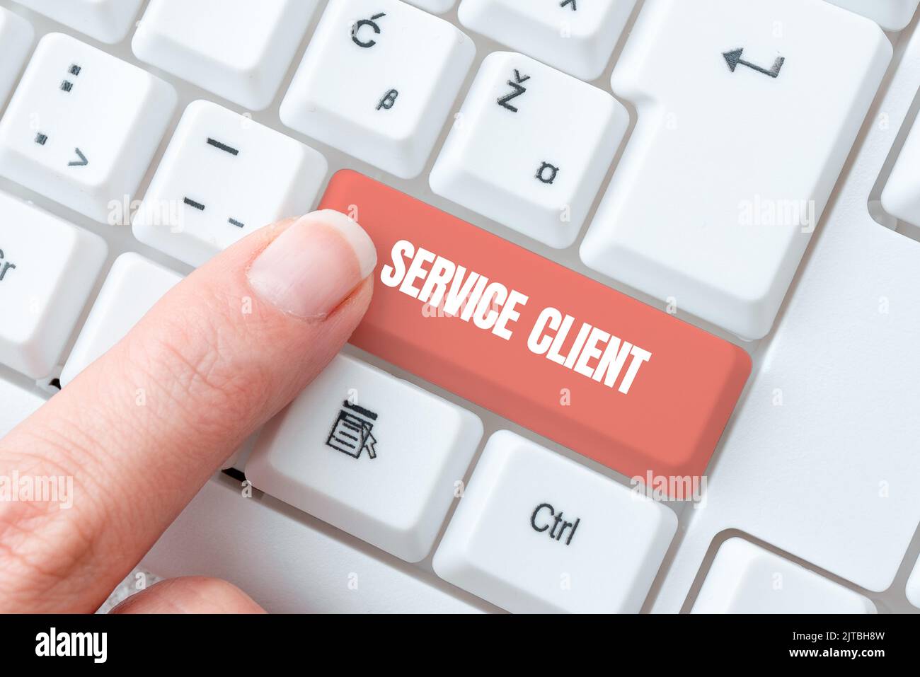 Text sign showing Service ClientDealing with customers satisfaction and ...