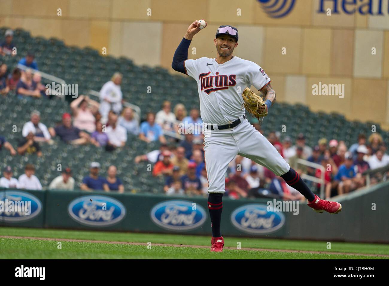 Minneapolis, US, August 28 2022: Minnesota shortstop Carlos Correa (4 ...