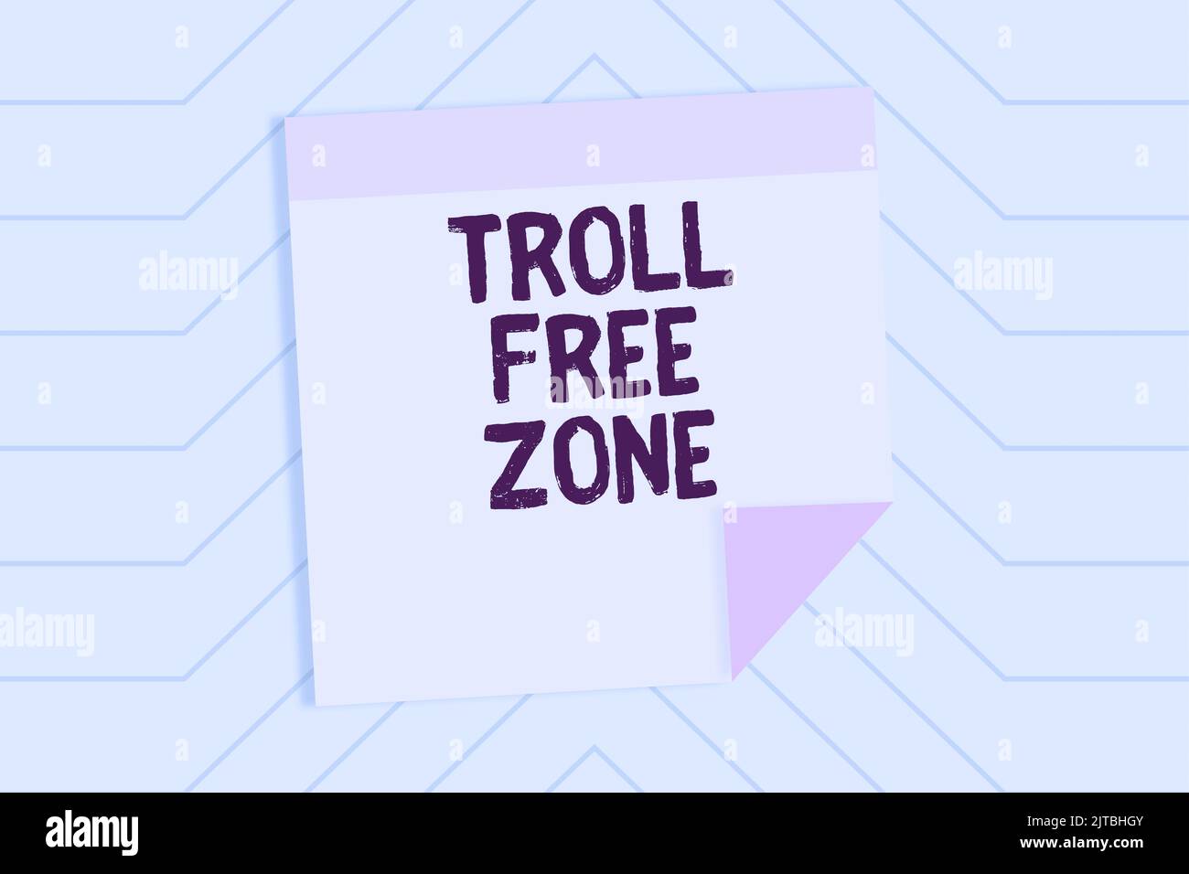 Hand writing sign Troll Free Zone. Internet Concept Social network ...