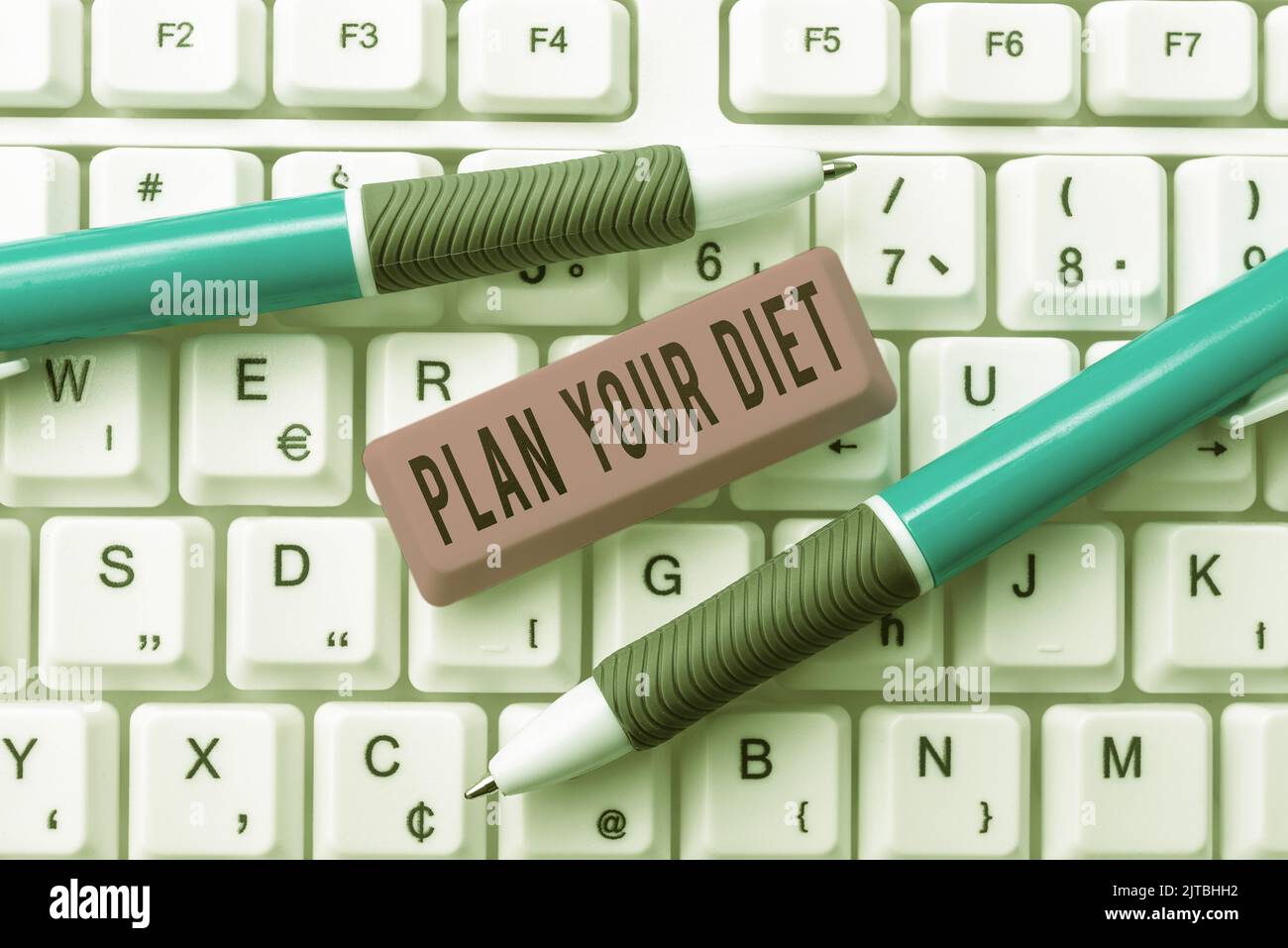 Conceptual caption Plan Your Diet. Business idea Schedule fitness ...