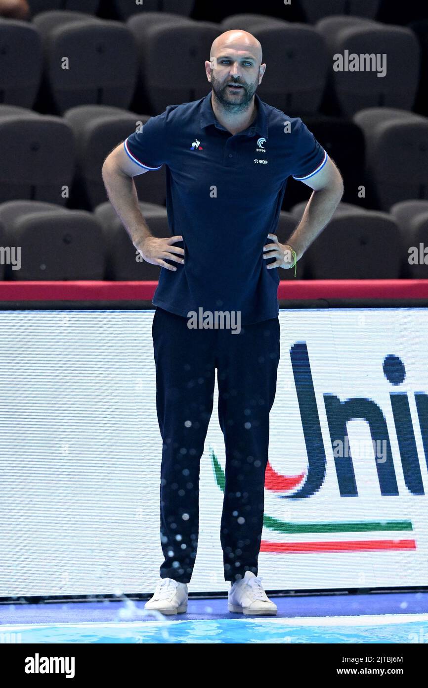 SPLIT, CROATIA - AUGUST 29: France Head Coach Florian Bruzzo during the ...