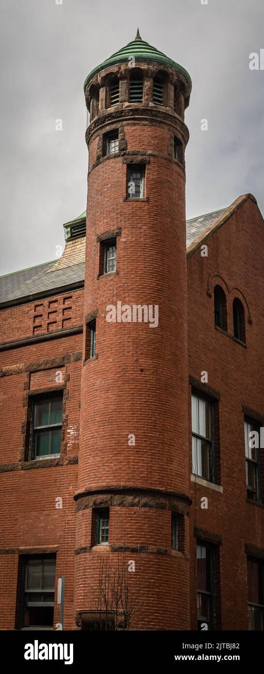 An old brick firehouse in back bay Boston Stock Photo - Alamy