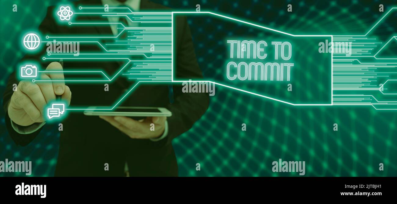 Inspiration showing sign Time To Commit. Word Written on Engagement or ...