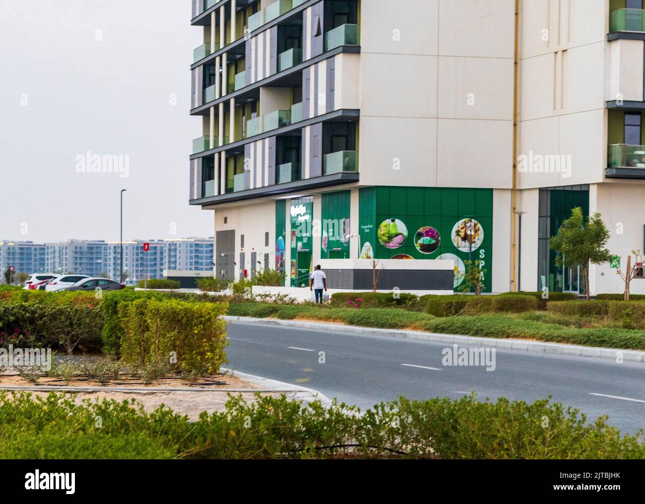Dubai, UAE - 08.16.2022 - Buildings in The pulse residence, Dubai South ...