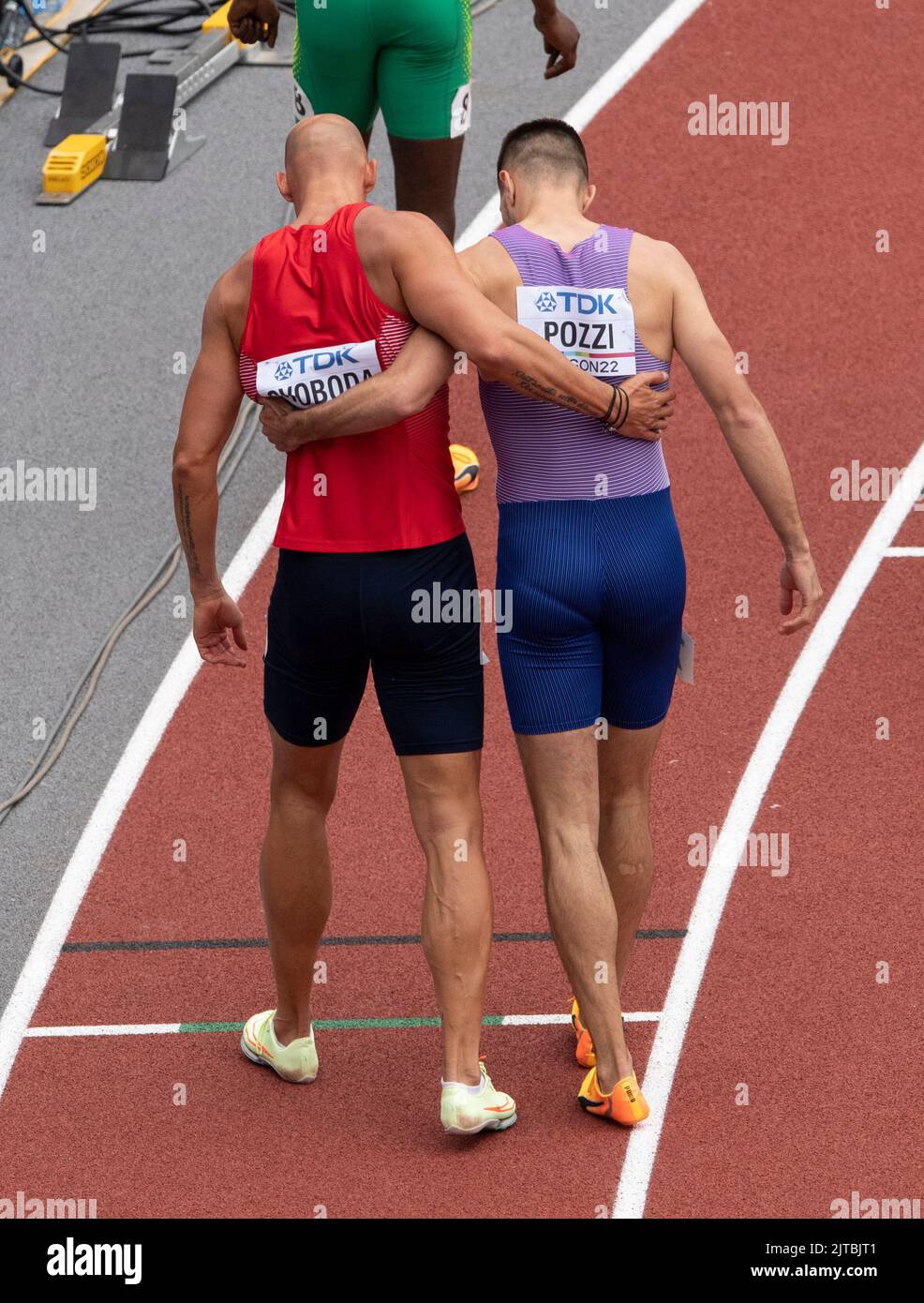 Petr Svoboda of the Czech Republic gets a helping hand from Andrew ...