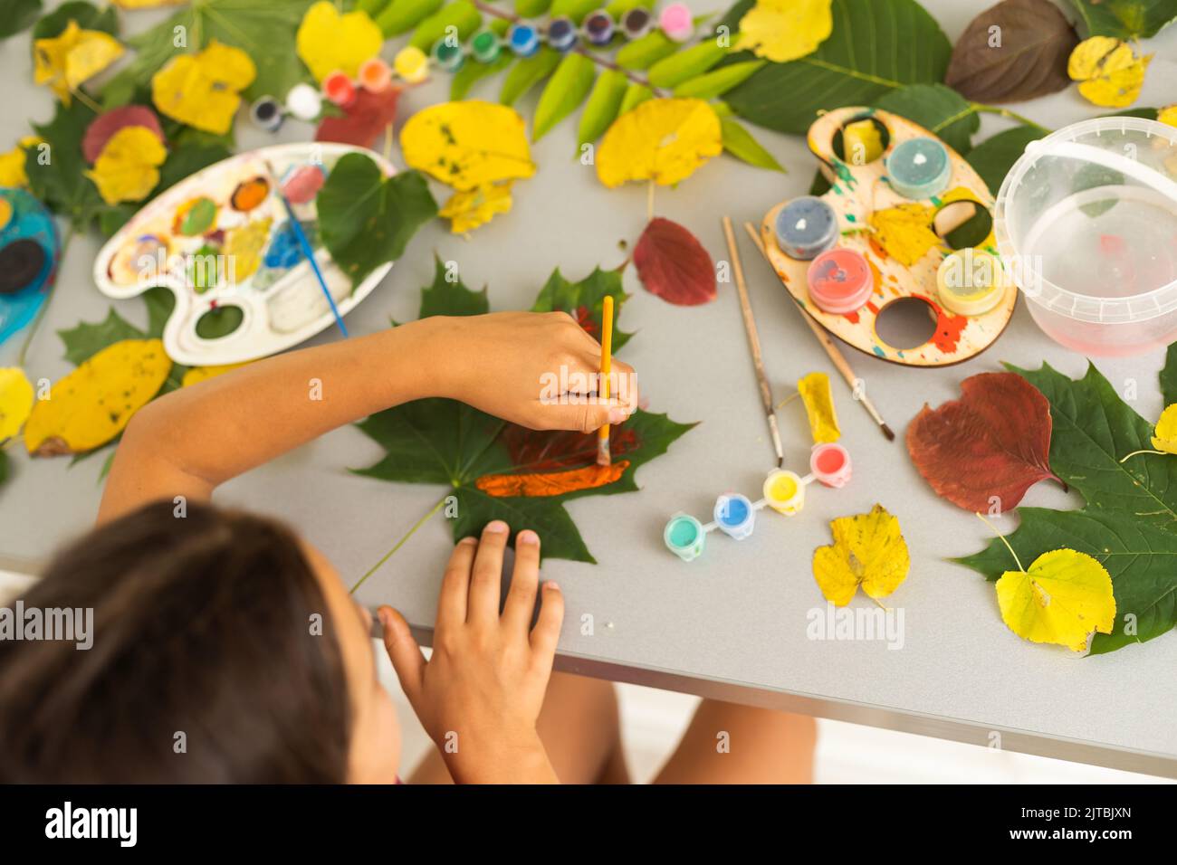 autumn craft for kids. animal Fox made from maple leaf. childrens art ...