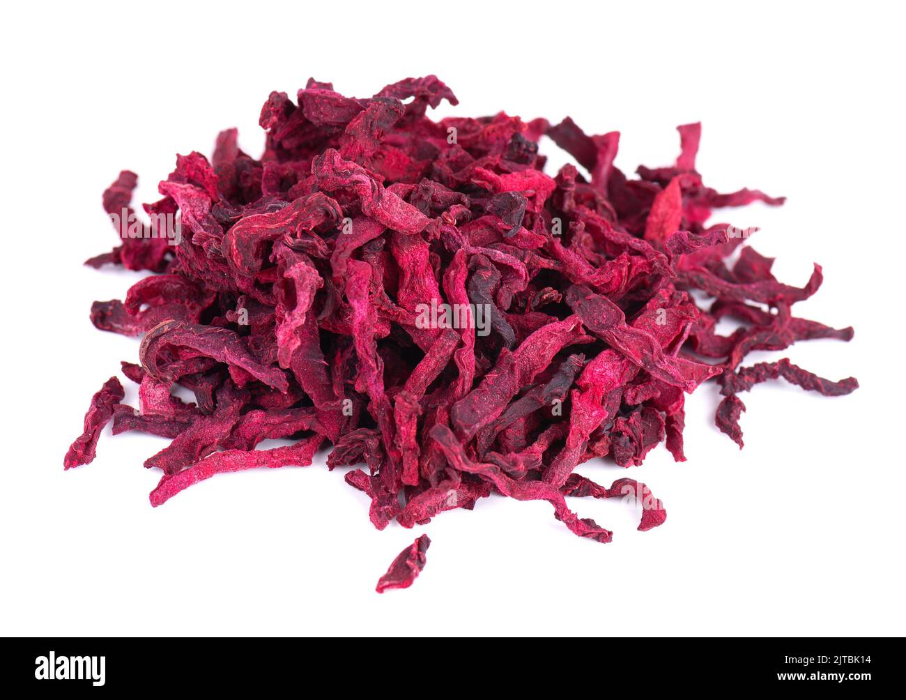 Dry beetroot isolated on the white background. Chopped dried beet Stock ...