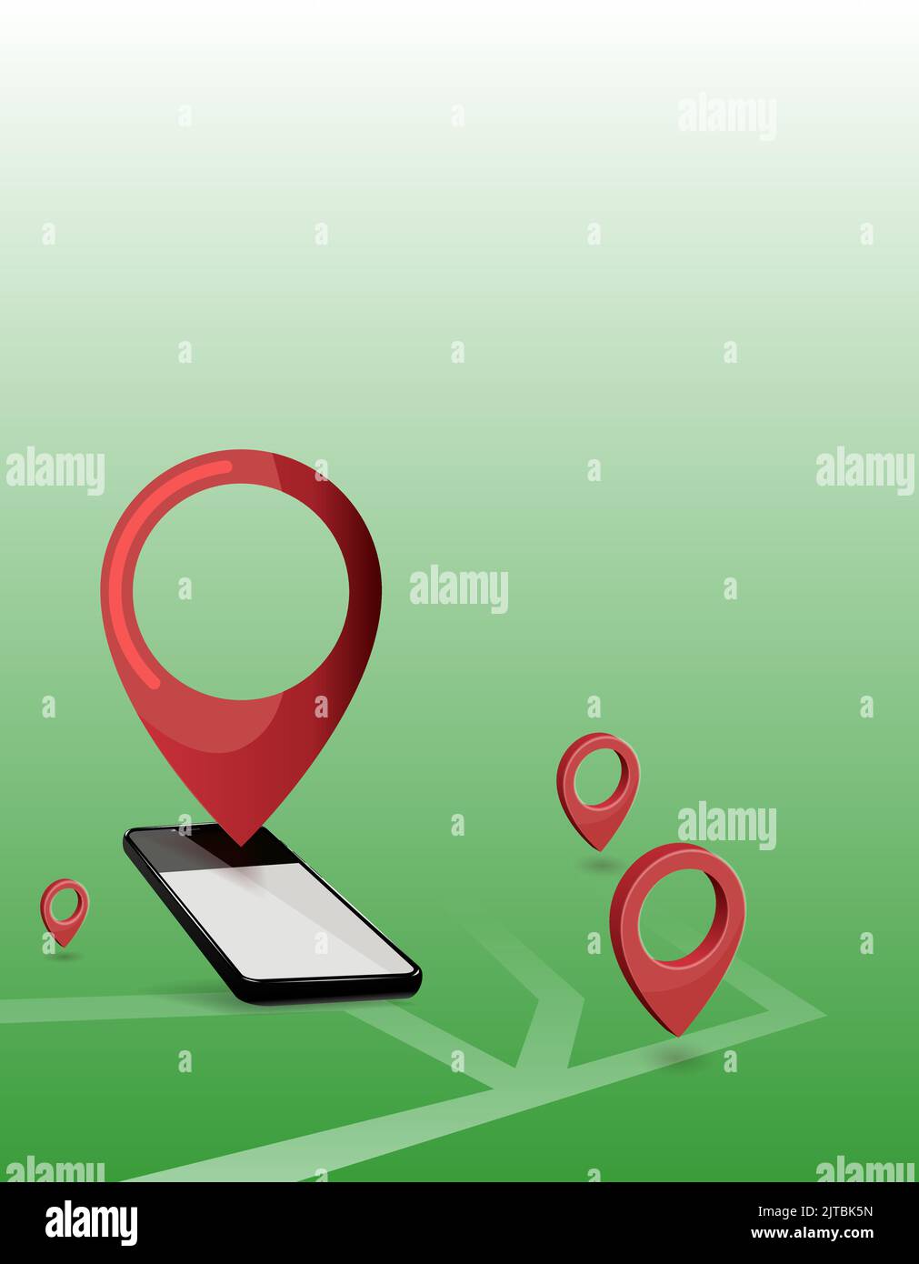 Vector isometric illustration of map with geo tag pin icon Stock Vector ...