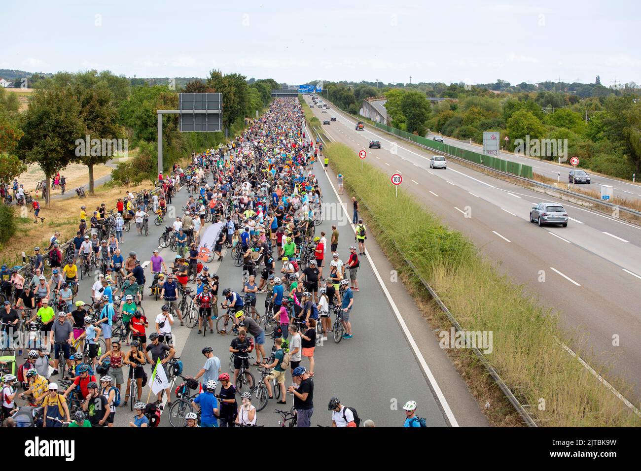 Wiesbaden, Germany - August 28, 2022: Approximately 8,500 cyclist ...