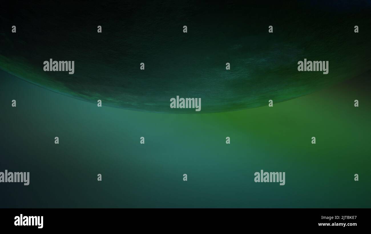 3d rendering. floating moon Part of a planet floating in space ...