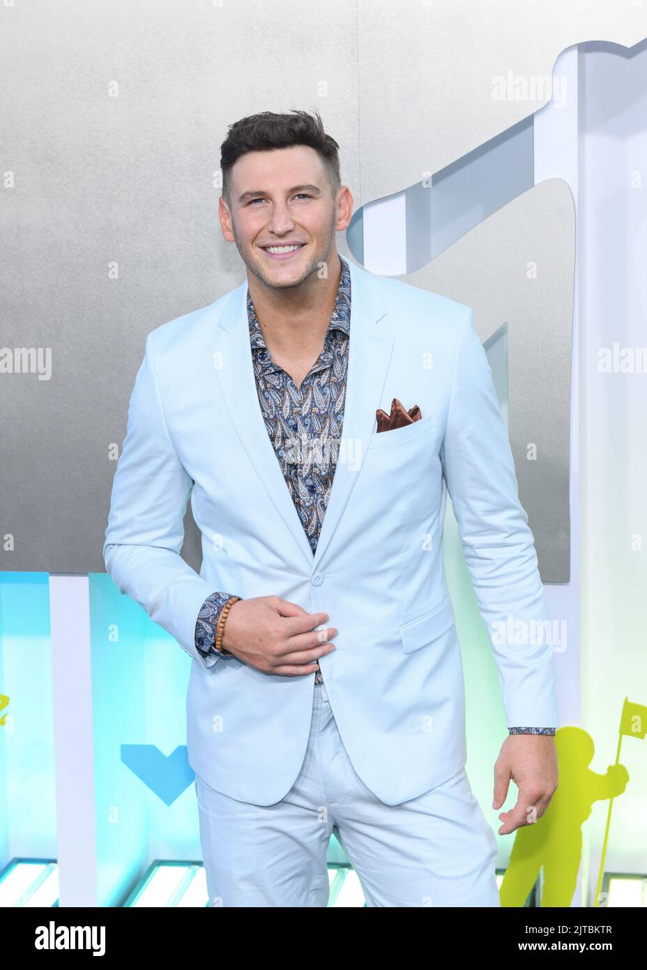 Newark, USA. 28th Aug, 2022. Blake Horstmann attends the 2022 MTV VMAs ...