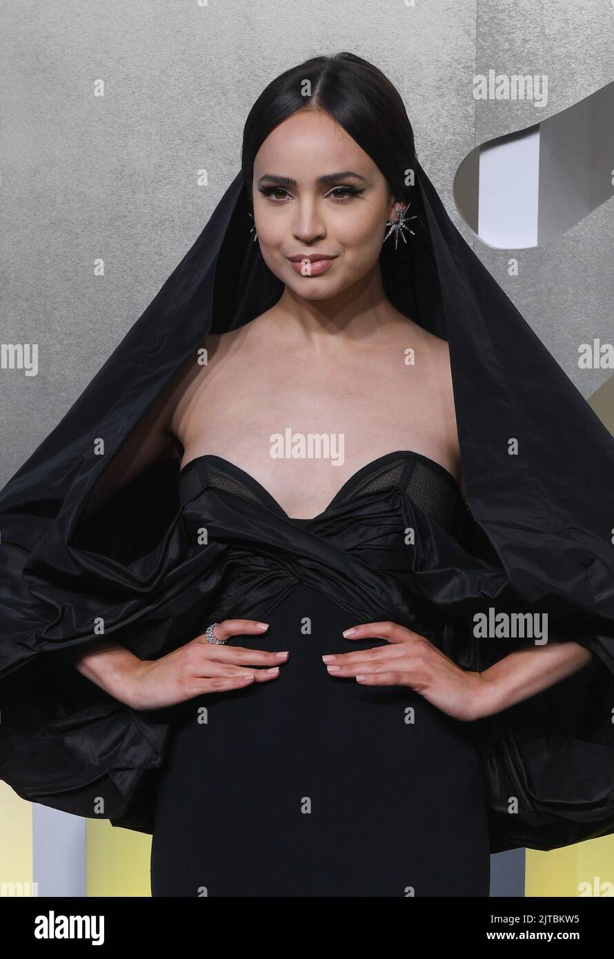 Newark, USA. 28th Aug, 2022. Sofia Carson attends the 2022 MTV VMAs at ...