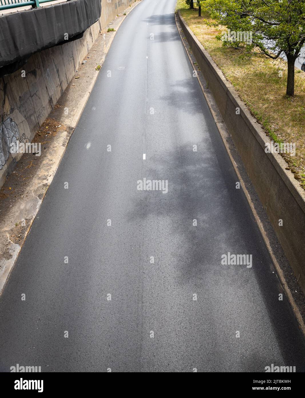 A newly paved roadway in Boston Stock Photo - Alamy