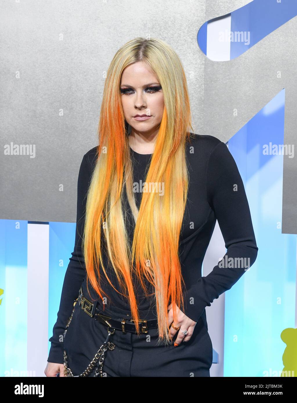 Newark, USA. 28th Aug, 2022. Avril Lavigne attends the 2022 MTV VMAs at ...