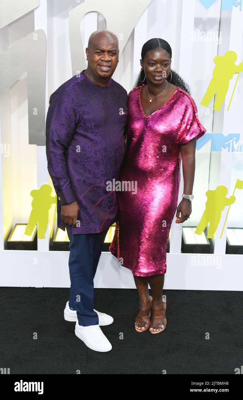 Newark, USA. 28th Aug, 2022. Mayor of Newark Ras J. Baraka and Linda ...