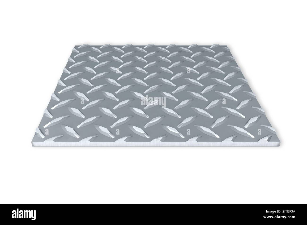 Diamond flooring plate steel sheet isolated on white background - 3d ...