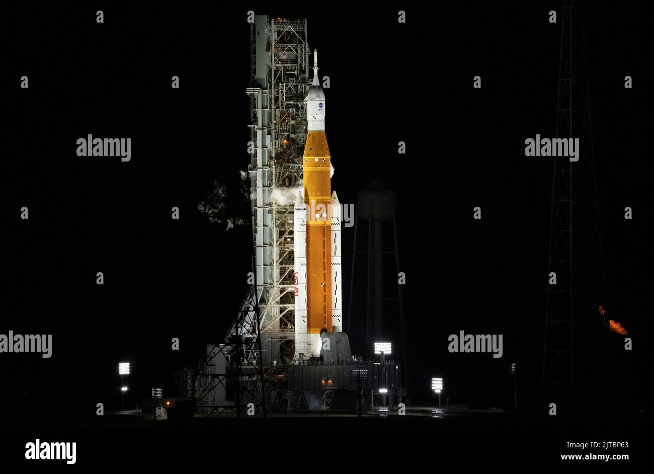 Cape Canaveral, Florida, USA. 29th Aug, 2022. NASA's Space Launch System (SLS) rocket with the ...
