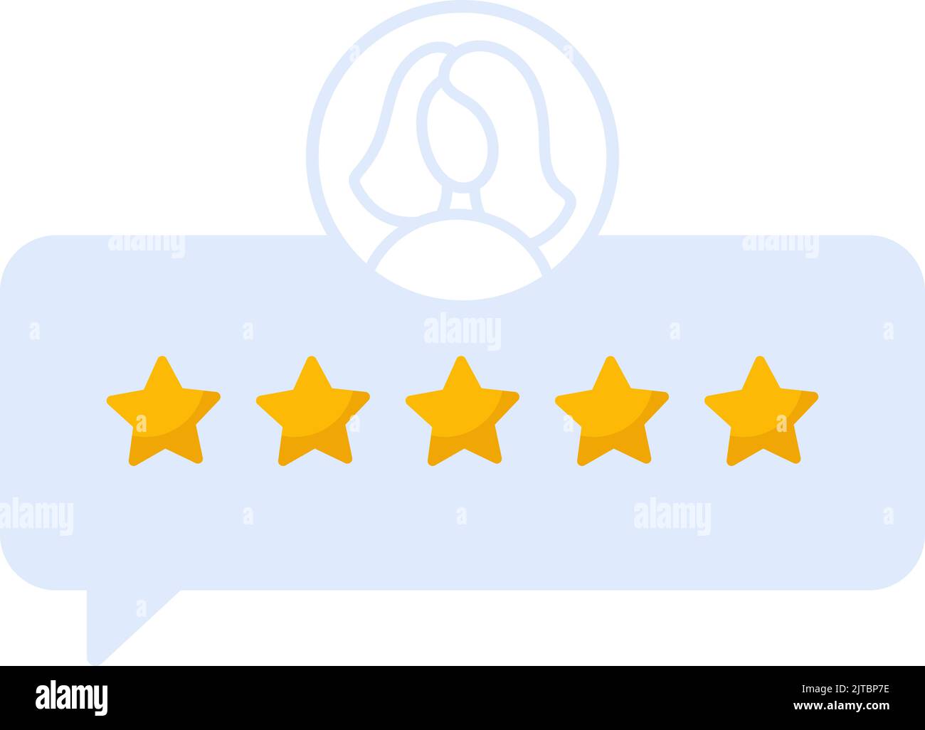 Woman satisfied customer give rating 5 stars. People feedback vector ...