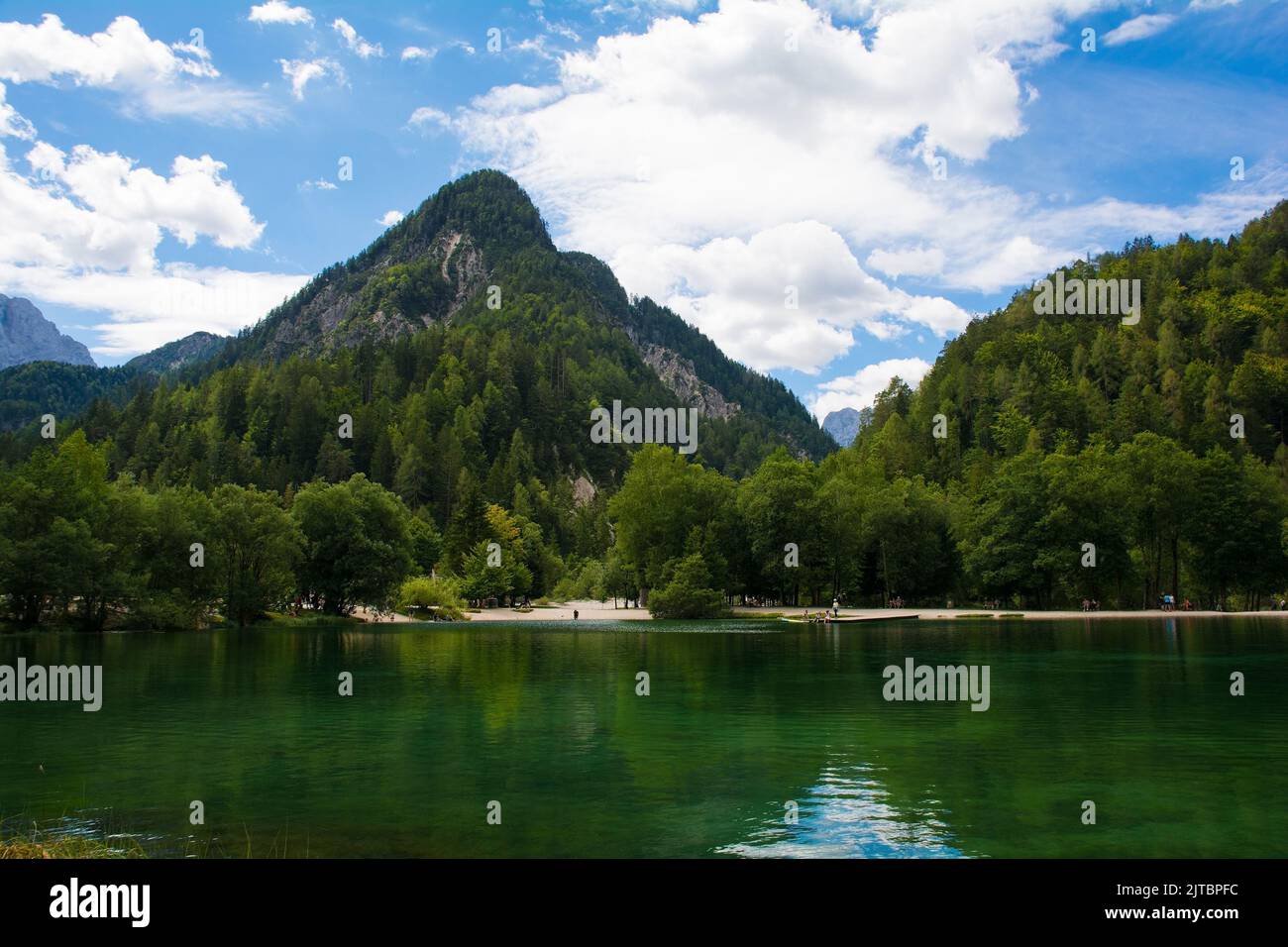 Jasna Lake near Kranjska Gora in the Upper Carniola region of north ...