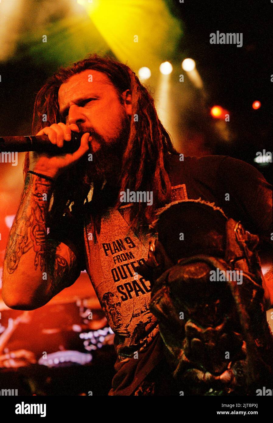 Rob Zombie performs in Boston in 2002 Credit: Ross Pelton / MediaPunch ...