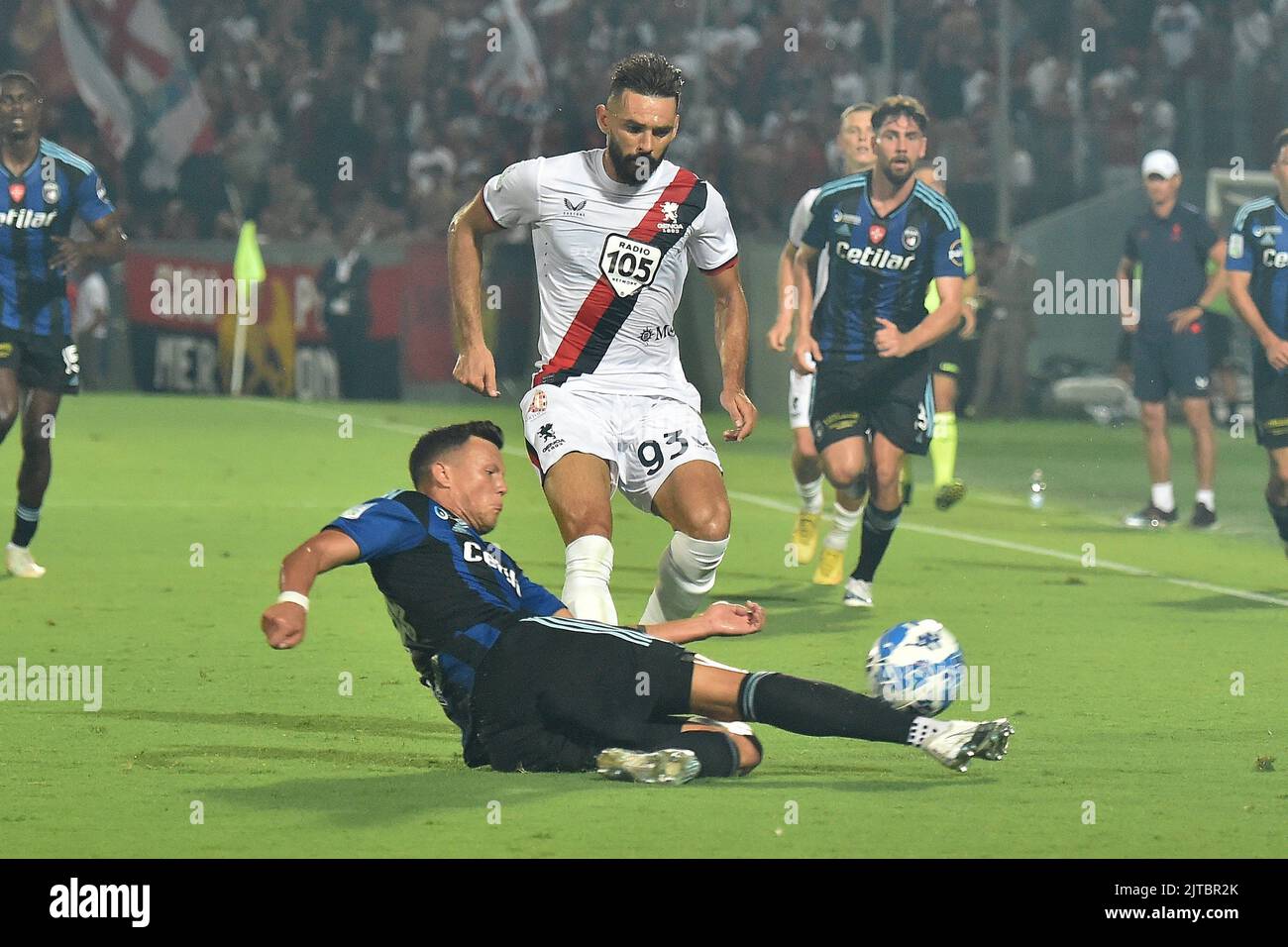 Arena Garibaldi, Pisa, Italy, August 28, 2022, Tackle by Adrian Rus ...