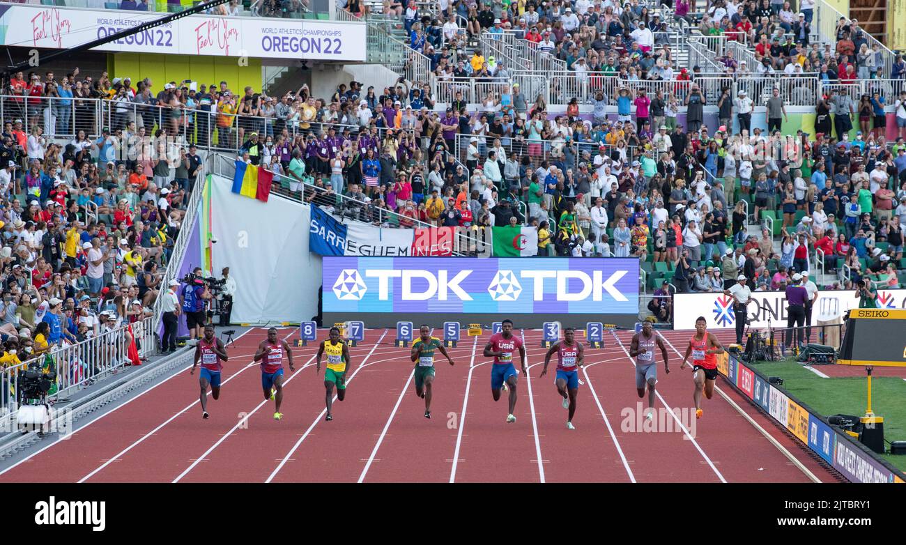 Trayvon Bromell, Christian Coleman, Oblique Seville, Akani Simbine ...