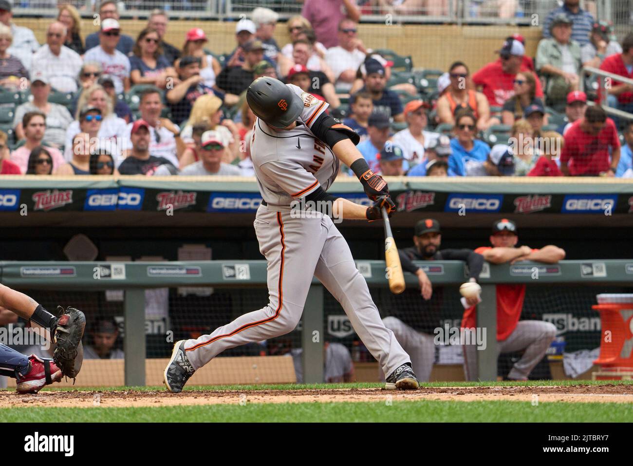 Minneapolis, US, August 28 2022: San Francisco center fielder Austin ...