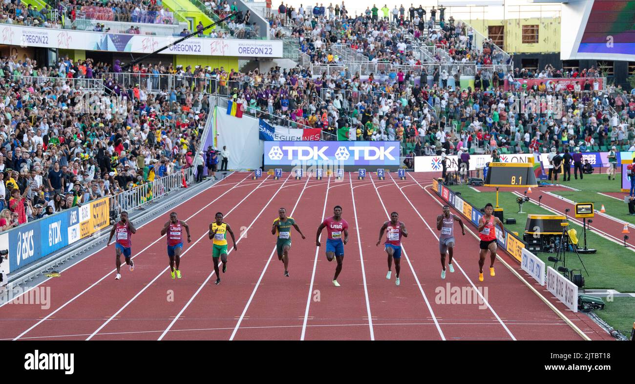 Trayvon Bromell, Christian Coleman, Oblique Seville, Akani Simbine ...