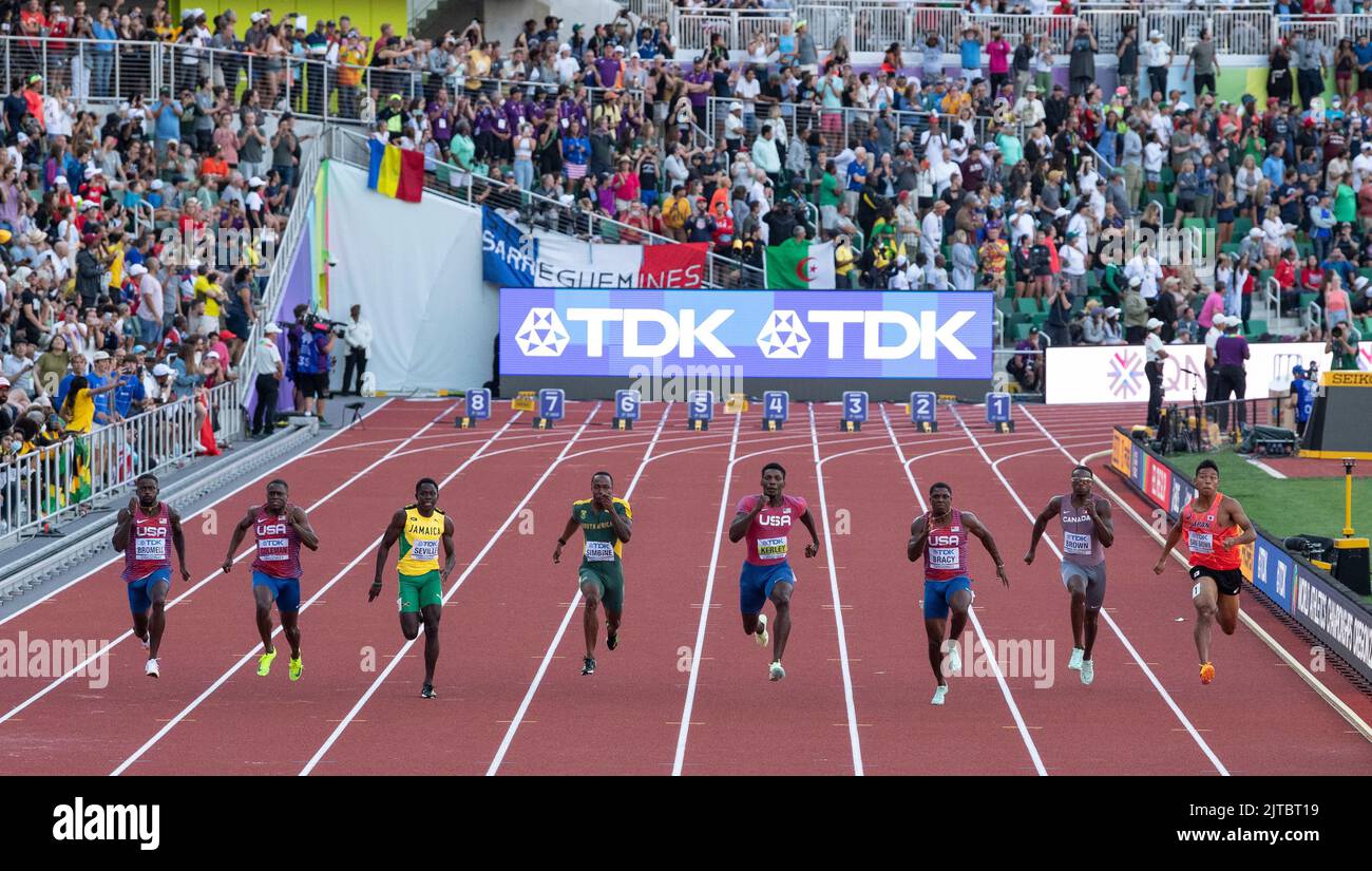 Trayvon Bromell, Christian Coleman, Oblique Seville, Akani Simbine ...
