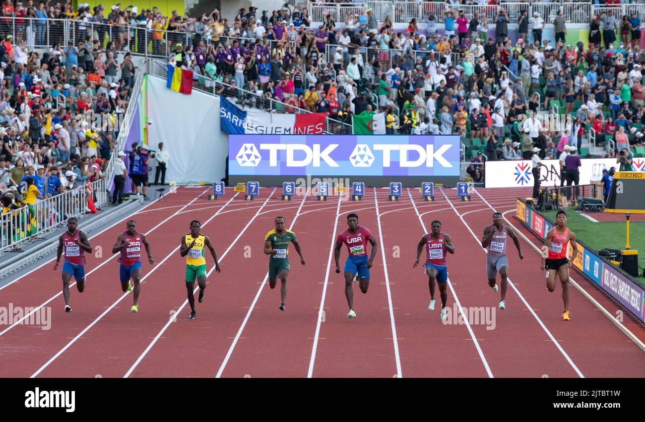 Trayvon Bromell, Christian Coleman, Oblique Seville, Akani Simbine ...