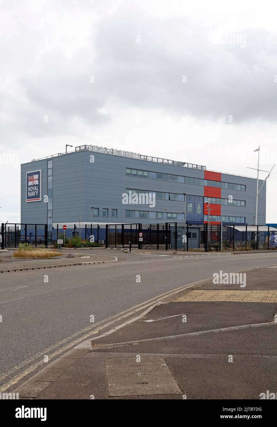 HMS Cambria, Royal Navy building. Cardiff Bay, summer 2022 Stock Photo ...