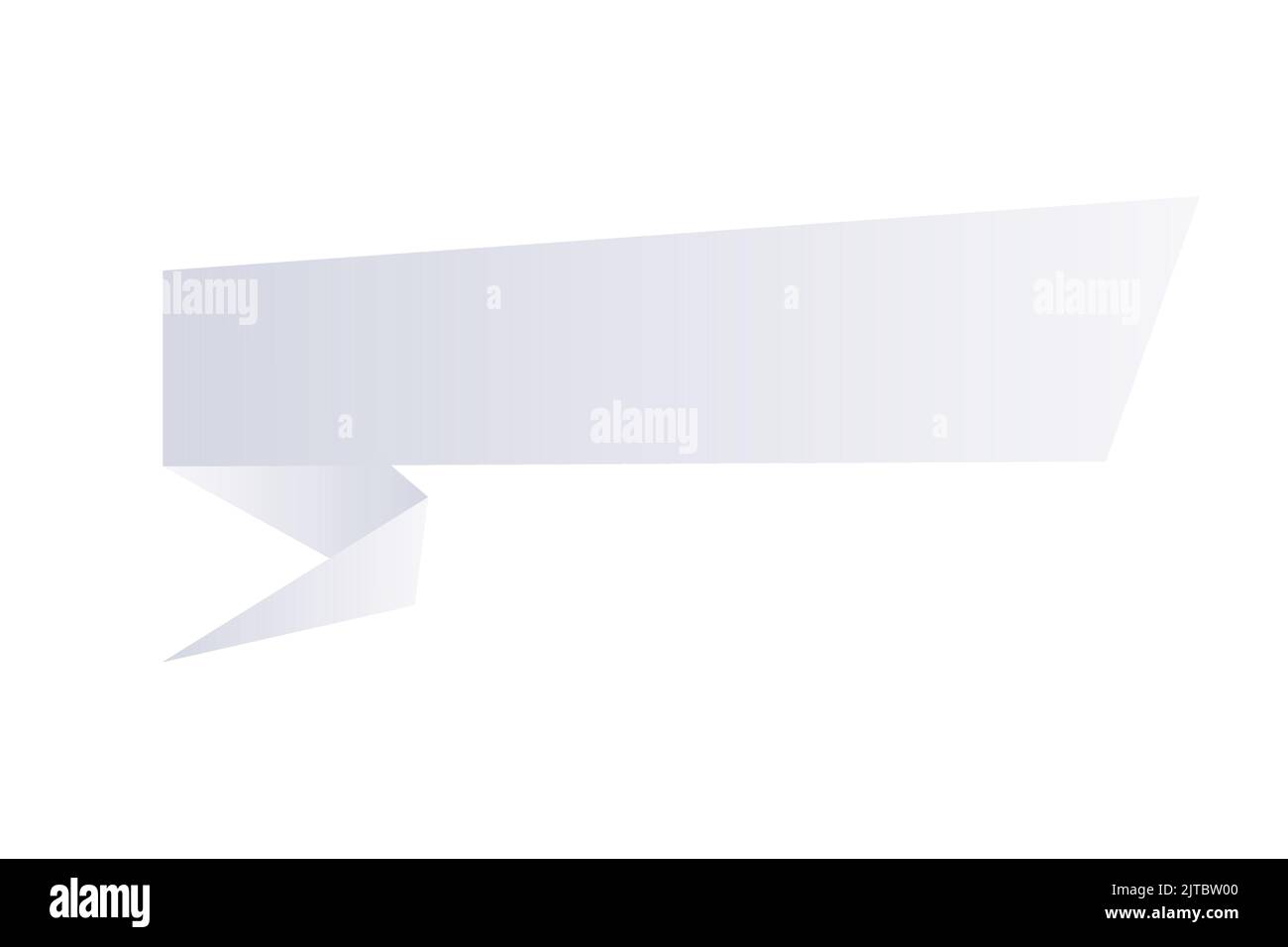 White blank folded ribbon banner Stock Vector Image & Art - Alamy