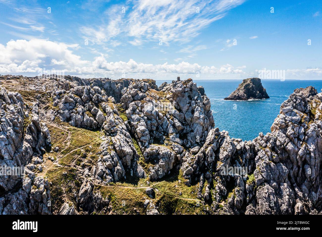 Rock landscape by the ocean, Crozon, France Stock Photo - Alamy