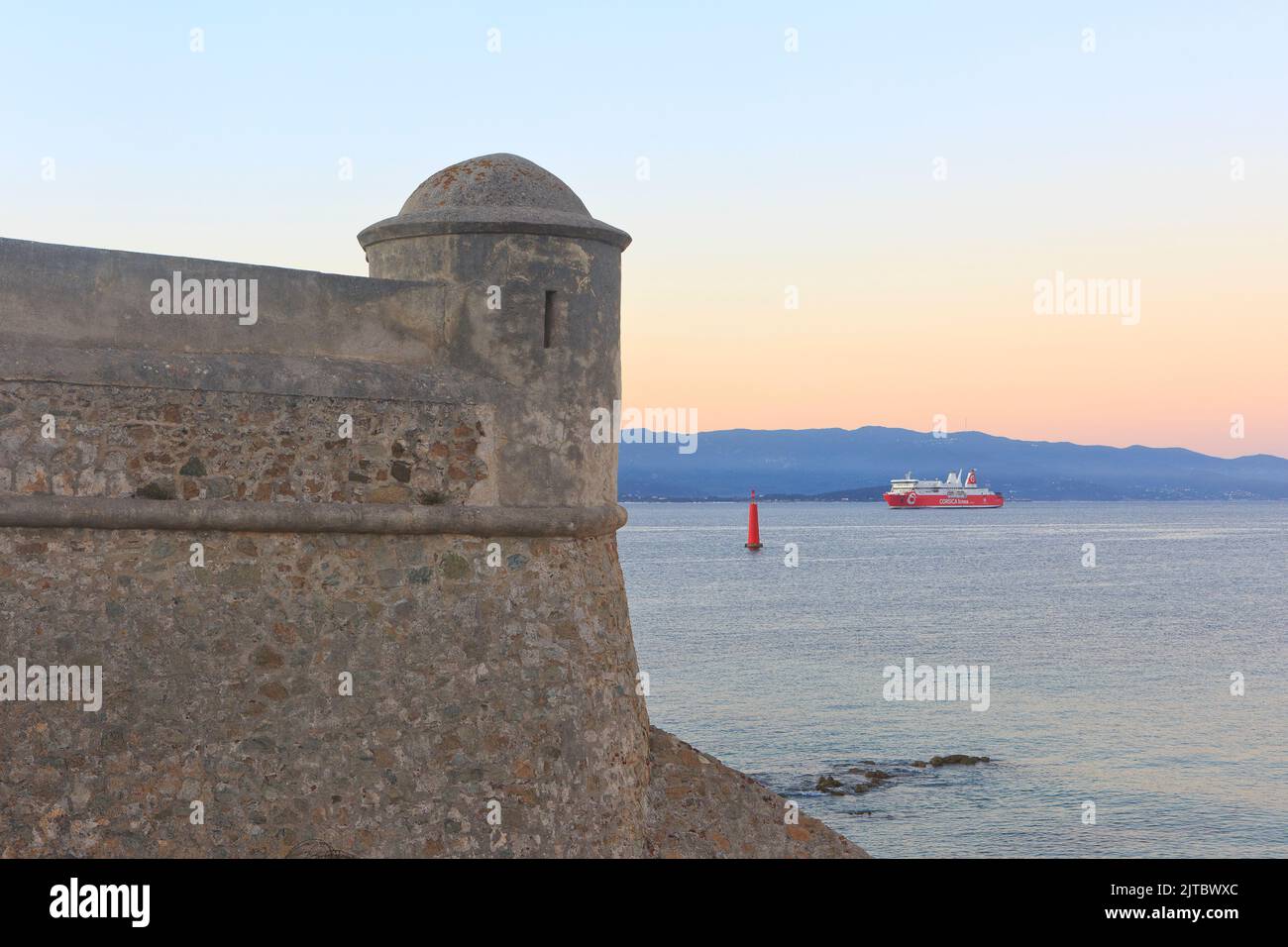 A watch tower of the 16th-century citadel in Ajaccio (Corse-du-Sud) on ...
