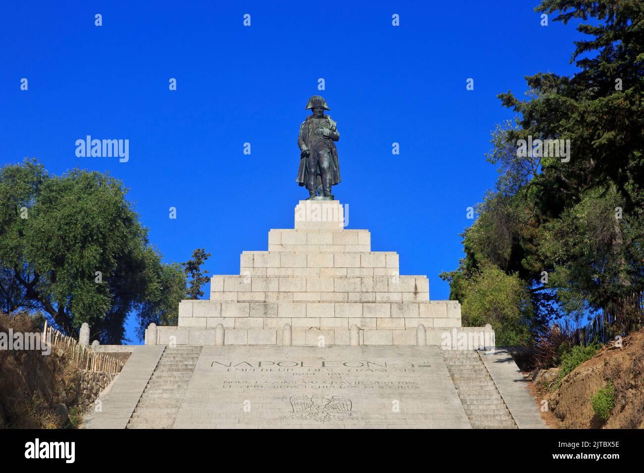 Monument to Napoleon I (1769-1825), Emperor of the French, in Ajaccio ...