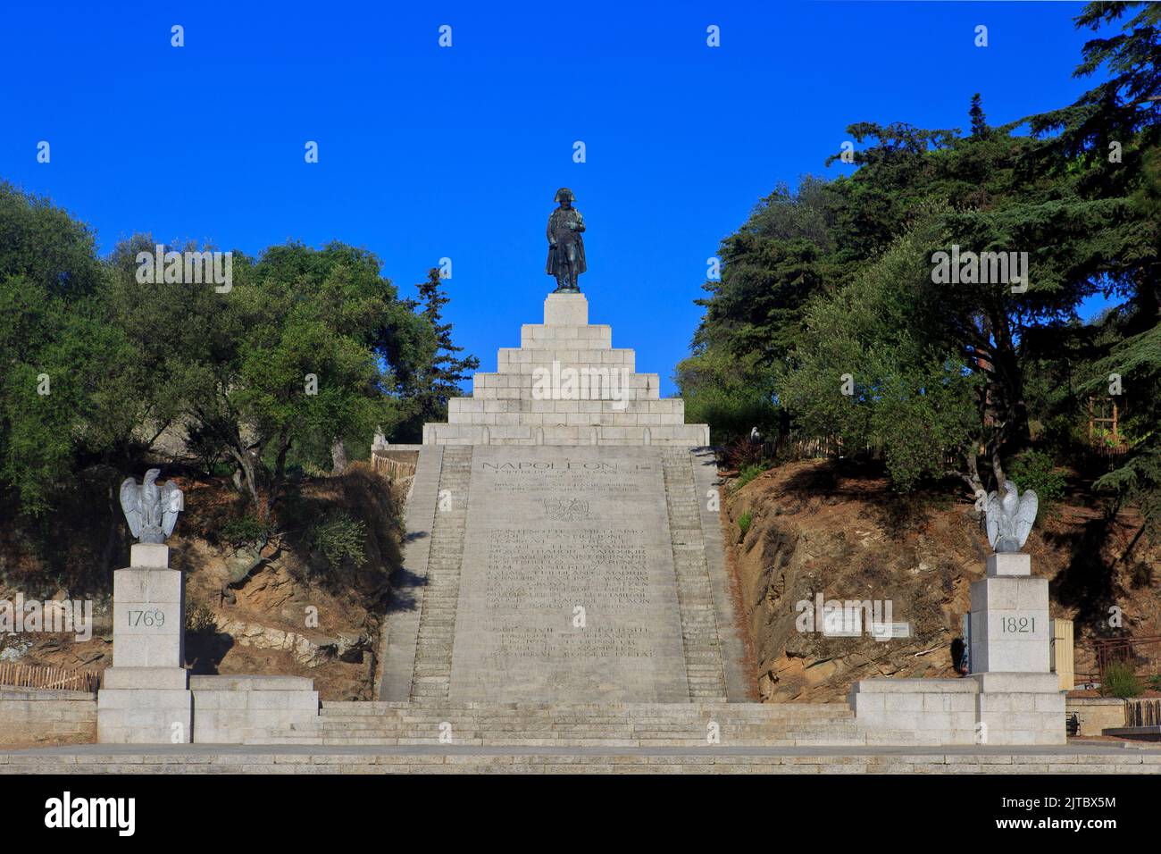Monument to Napoleon I (1769-1821), Emperor of the French, in Ajaccio ...