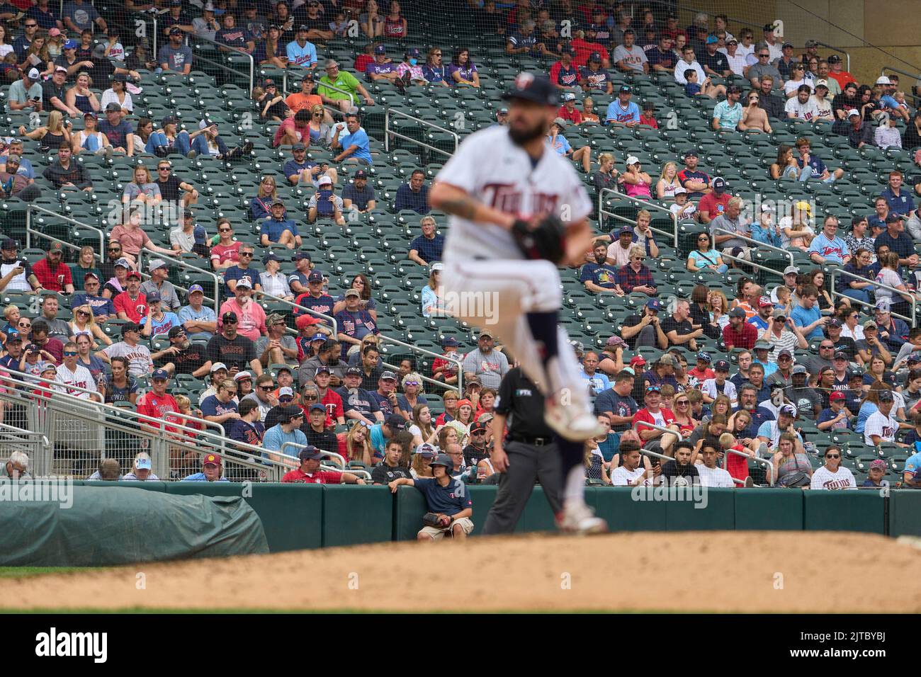 Minneapolis, US, August 28 2022: Minnesota pitcher Devin Smeltzer (31 ...