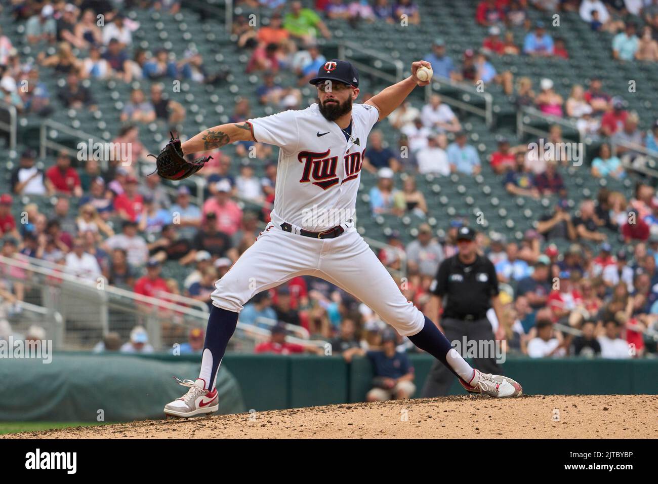 Minneapolis, US, August 28 2022: Minnesota pitcher Devin Smeltzer (31 ...