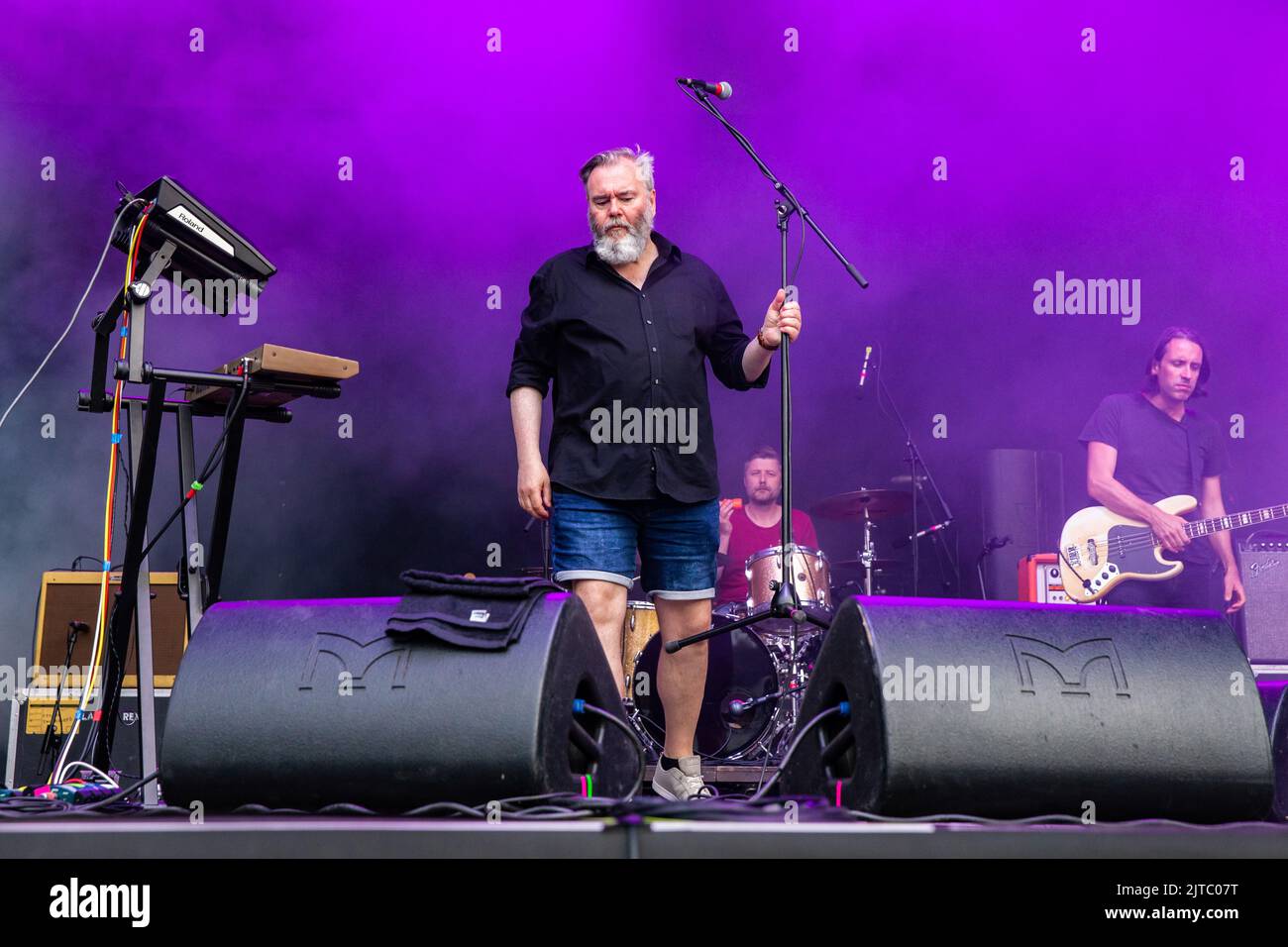 Turin Italy. 28 August 2022. The Scottish band ARAB STRAP performs live ...