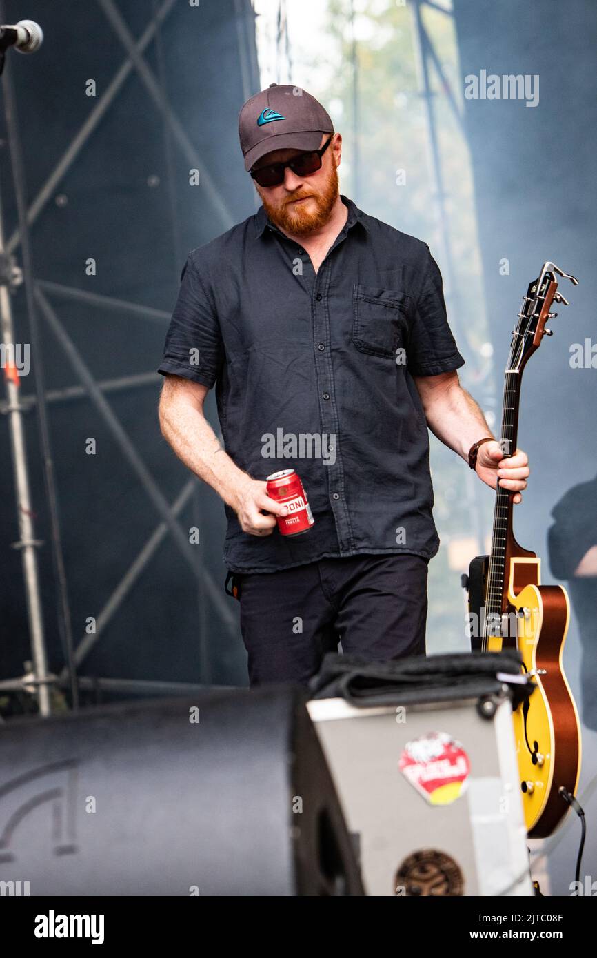 Turin Italy. 28 August 2022. The Scottish band ARAB STRAP performs live ...