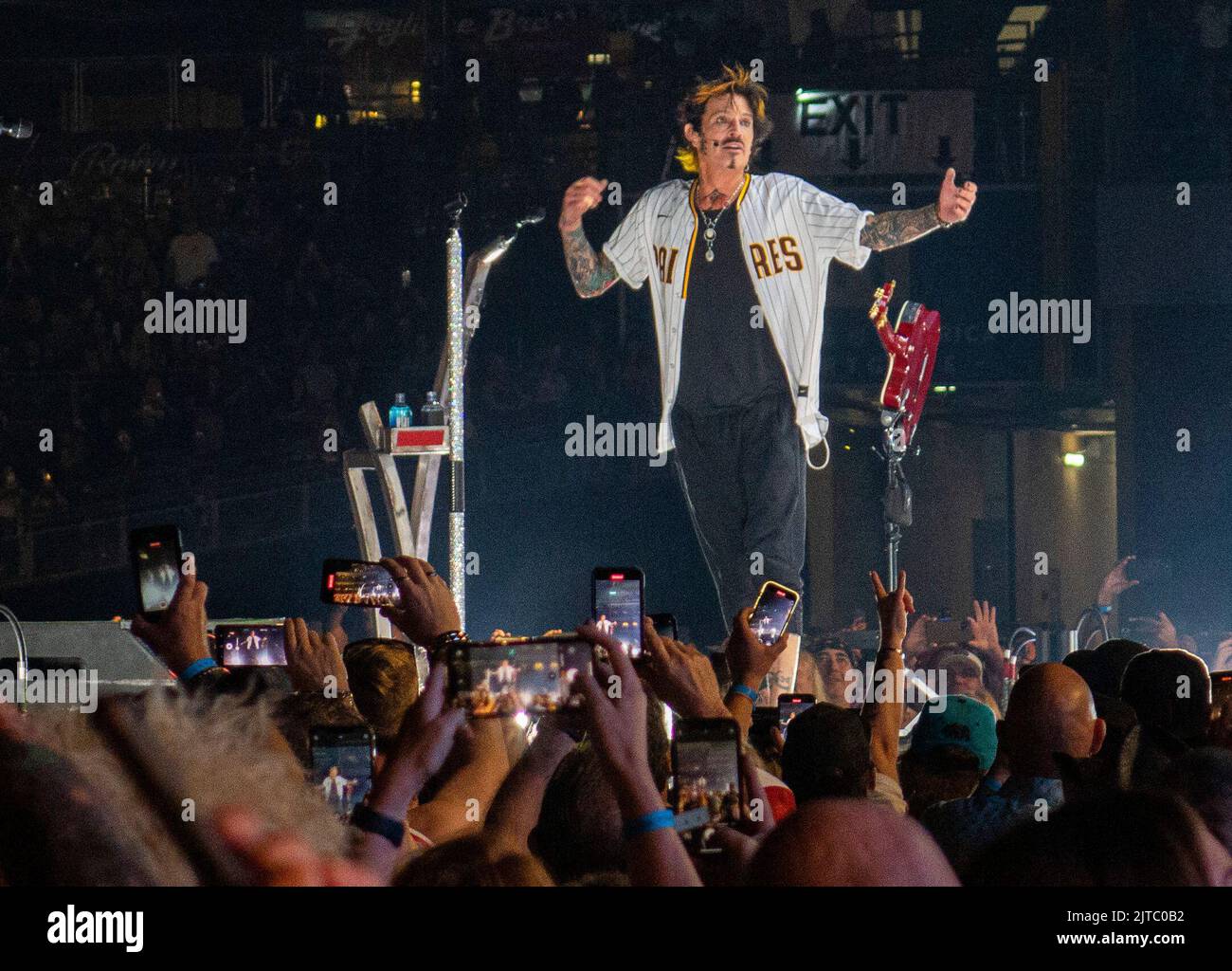 August 28, 2022, San Diego, California, USA: Tommy Lee of the rock band ...