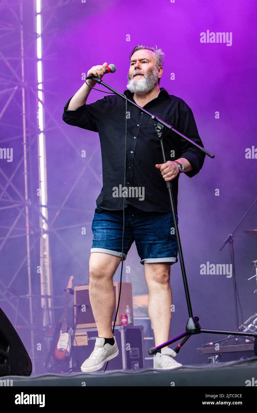 Turin Italy. 28 August 2022. The Scottish band ARAB STRAP performs live ... Turin Italy. 28 August 2022. The Scottish band ARAB STRAP performs live ...