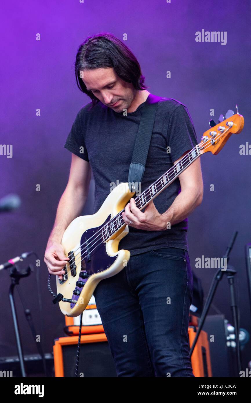 Turin Italy. 28 August 2022. The Scottish band ARAB STRAP performs live ...