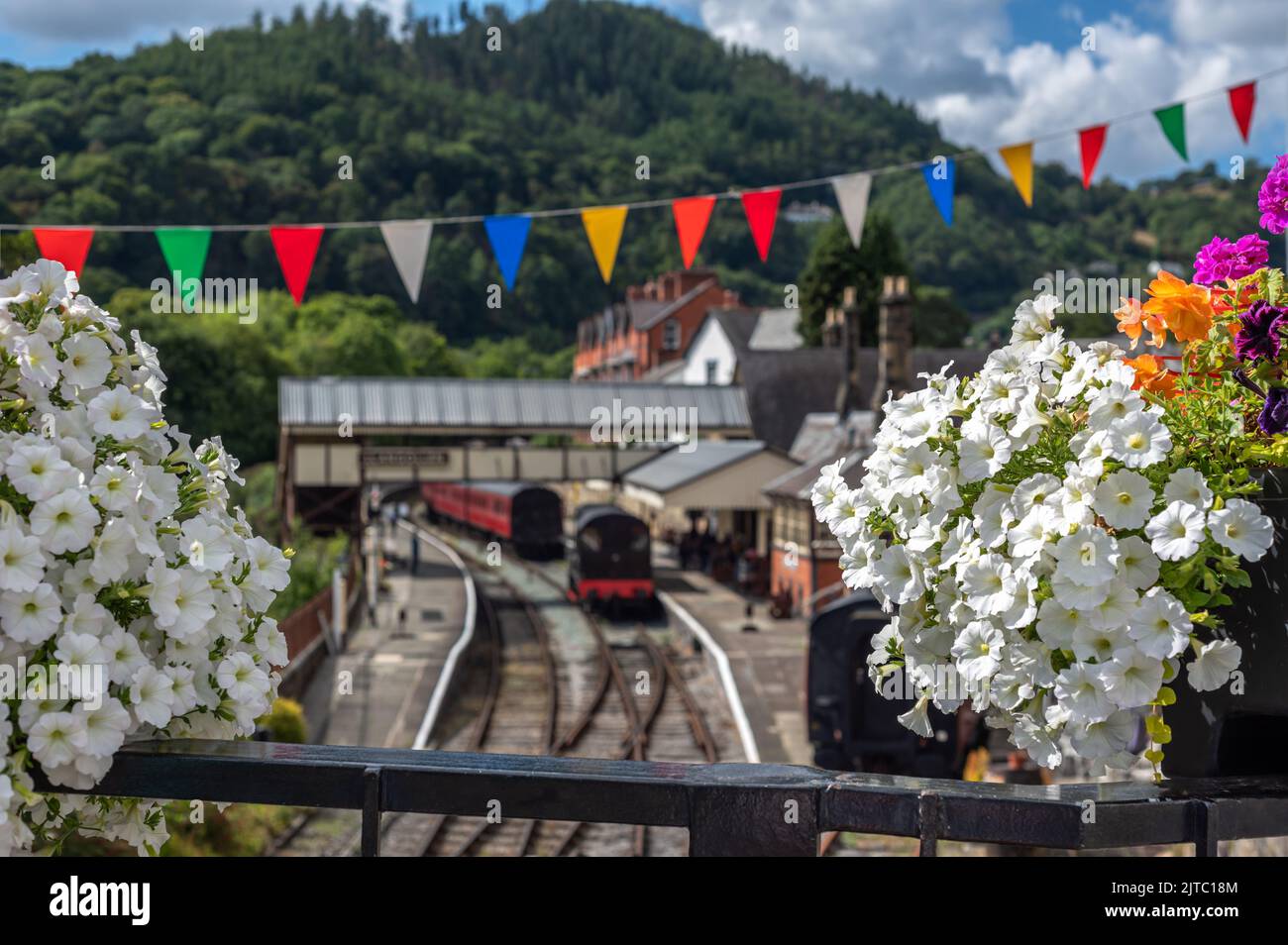 Llangollen old train station Stock Photo - Alamy