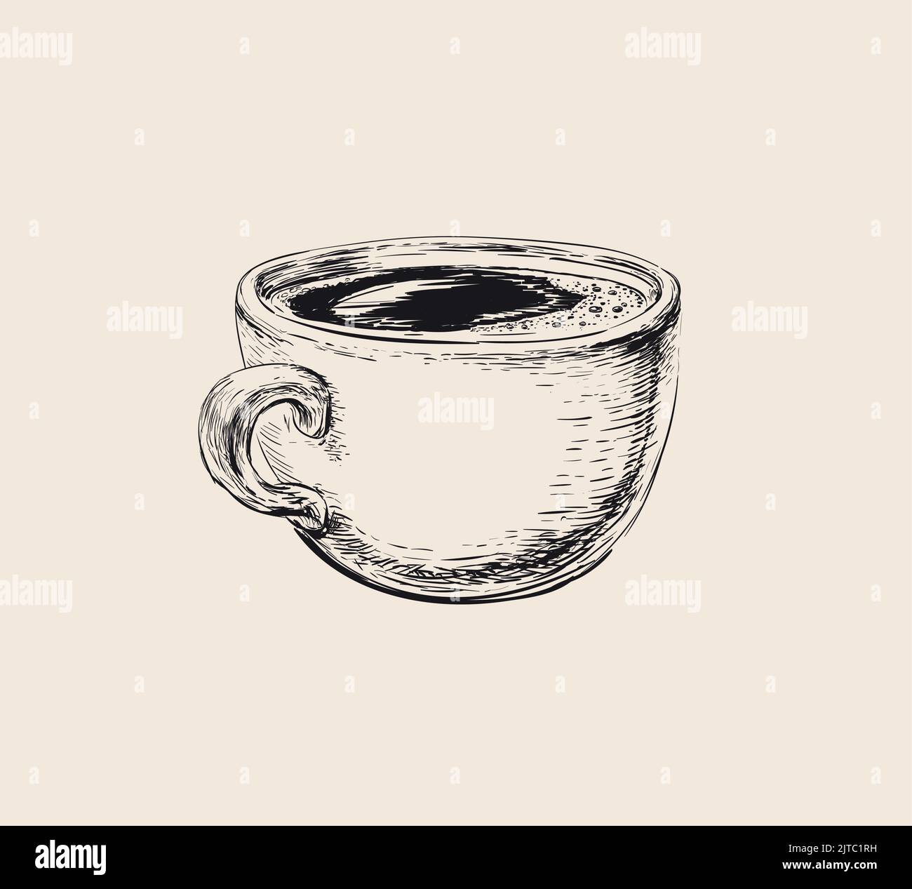 Hand Drawn Sketch Coffee Cup Vector Illustration Hand Drawn Sketch ...