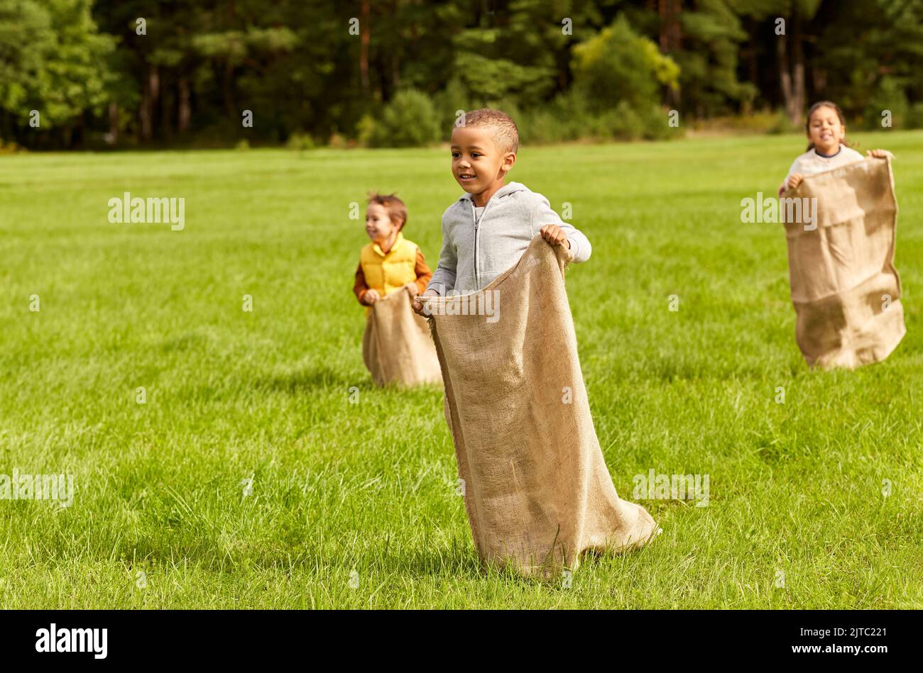 Child playing jumping game hi-res stock photography and images - Alamy