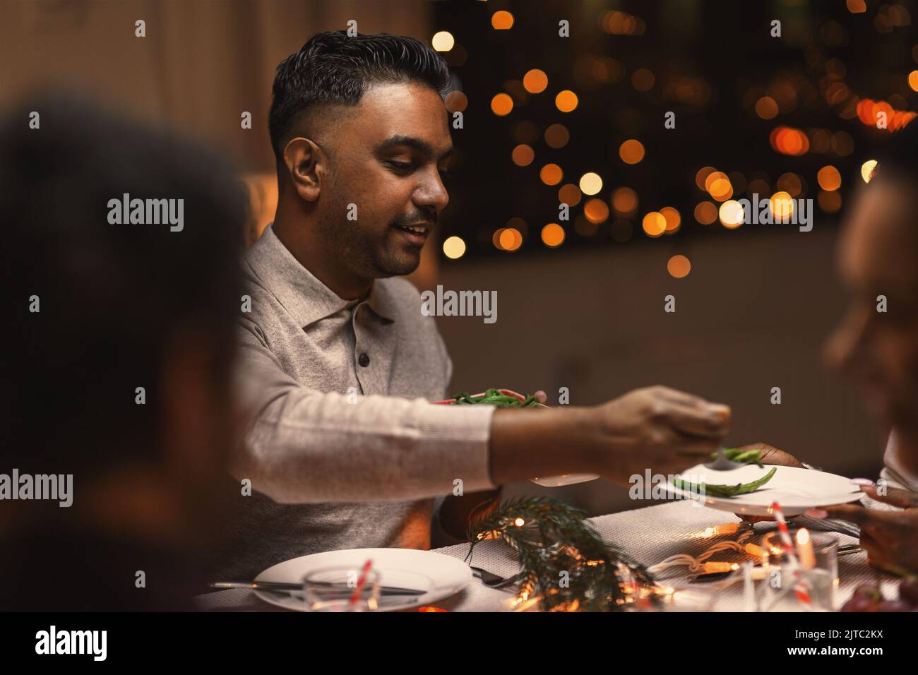Family christmas dinner table indian hi-res stock photography and ...