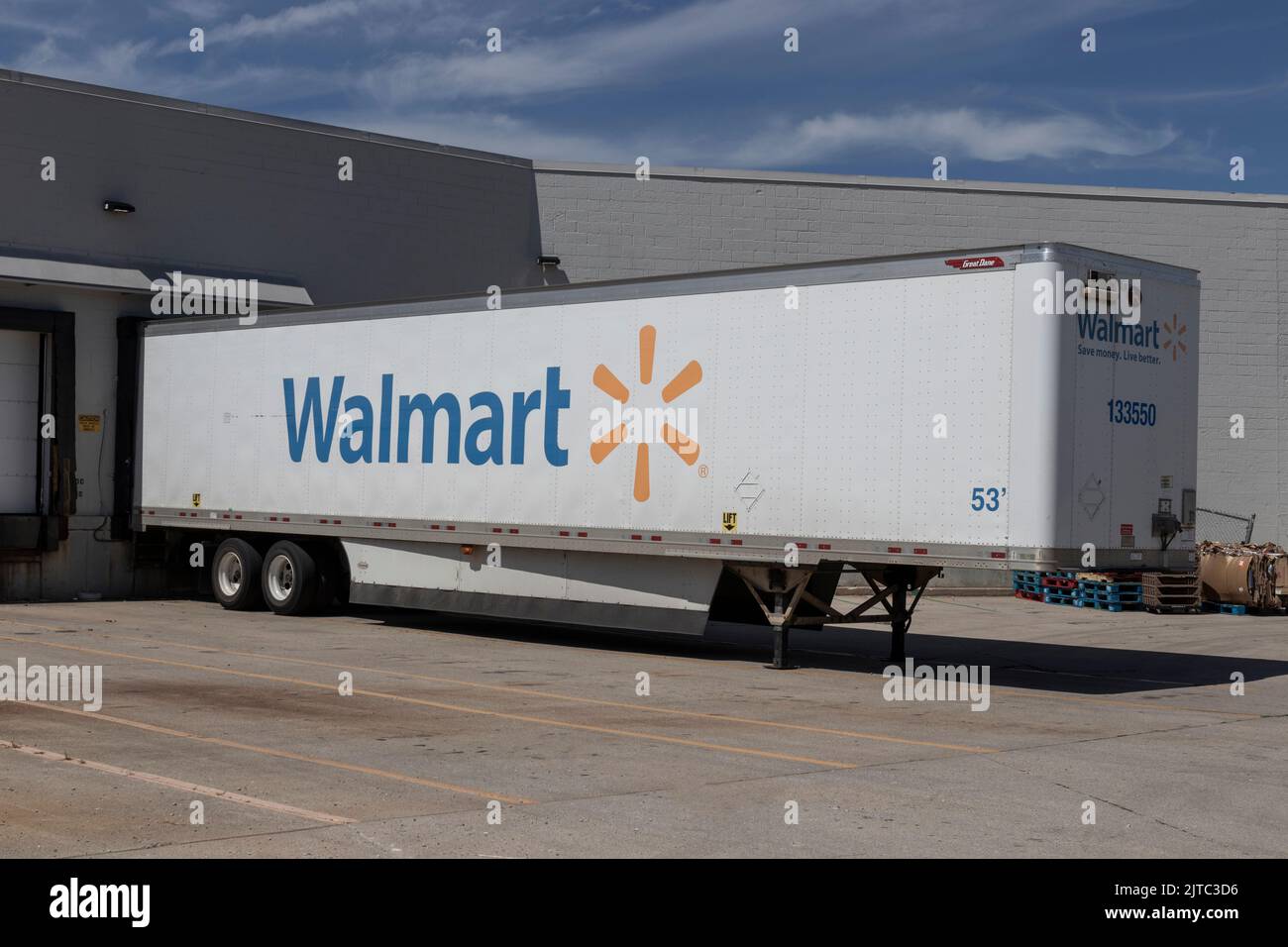 Muncie - Circa August 2022: Walmart Retail Location. Walmart introduced ...